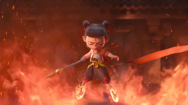 The 2019 "Nezha: The Devil Boy Comes into the World" directed by Jiaozi ...