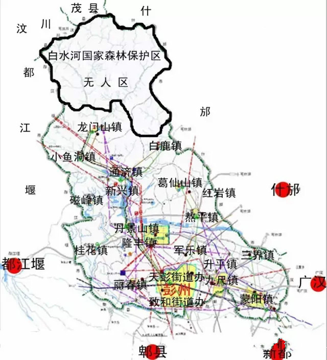 一图概括彭州所有旅游景点彭州游玩的景点推荐 联途